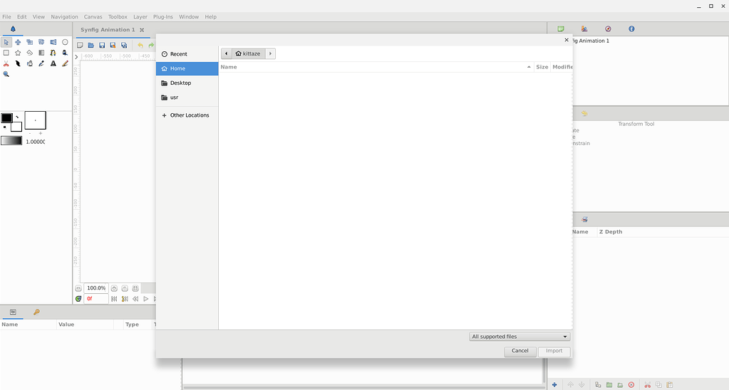I'm just starting out. Why do none of my png/image files show up in the synfig file system ...