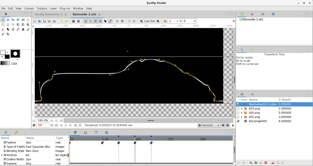 Spline does't follow the path I drew..? - Animation related help - Synfig Forums