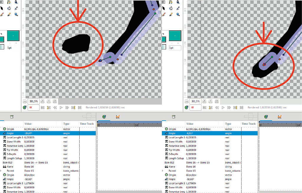 How to fix angle shift in bitmap with bone - Synfig related help - Synfig Forums